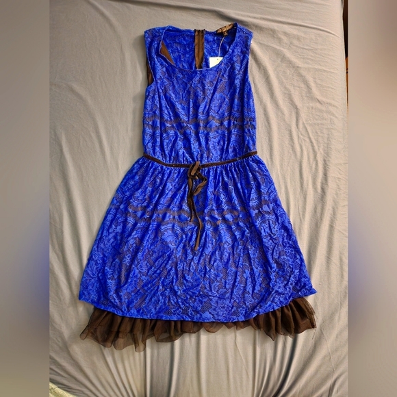 BeBop | Dresses | Bebop Velvet Tie Royal Blue Dress | Poshmark